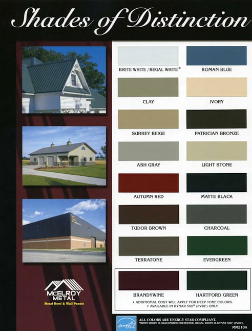 Residential Metal Roof Colors | McElroy Metal
